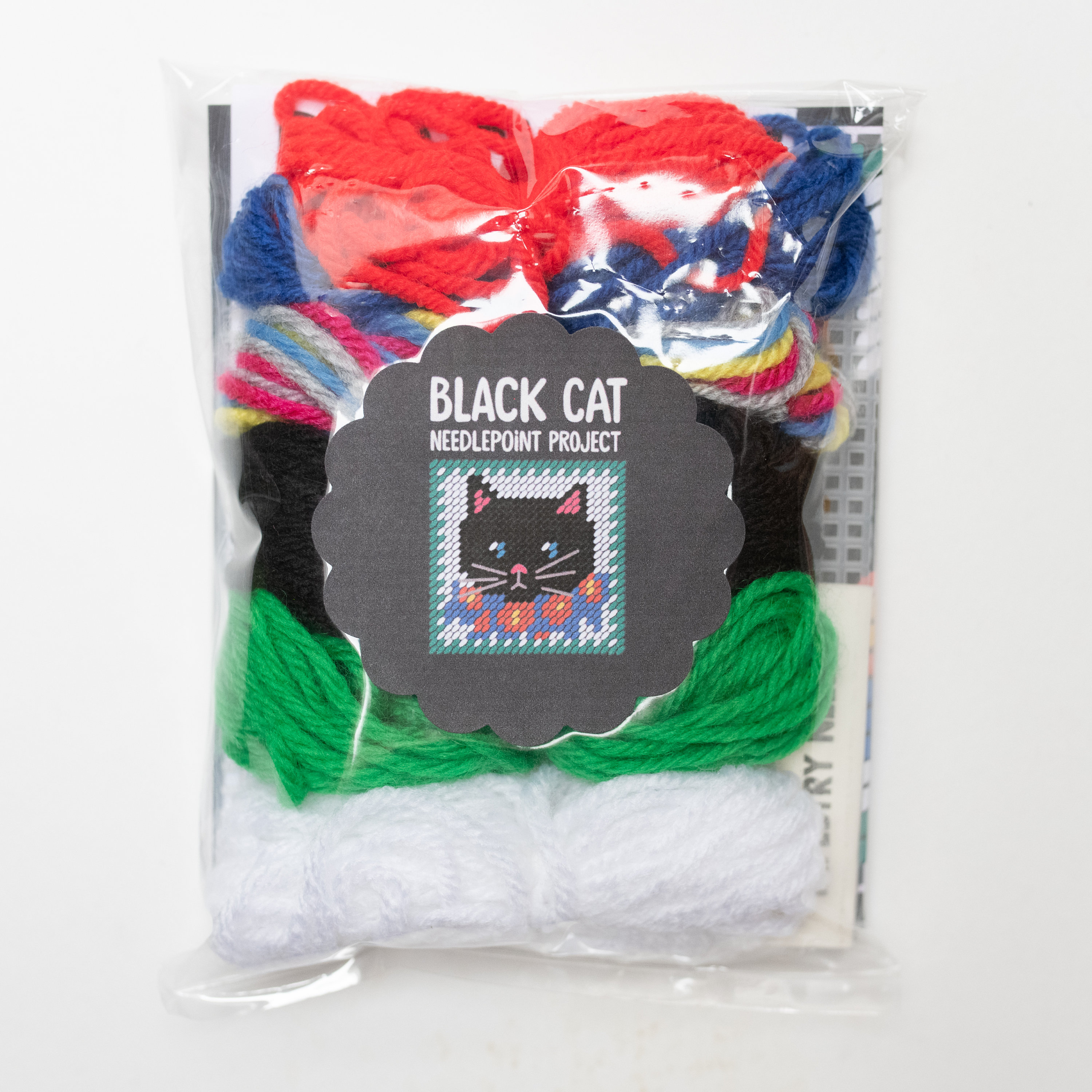 DIY Black Cat Needlepoint Starter Kit Project Beginner - Etsy