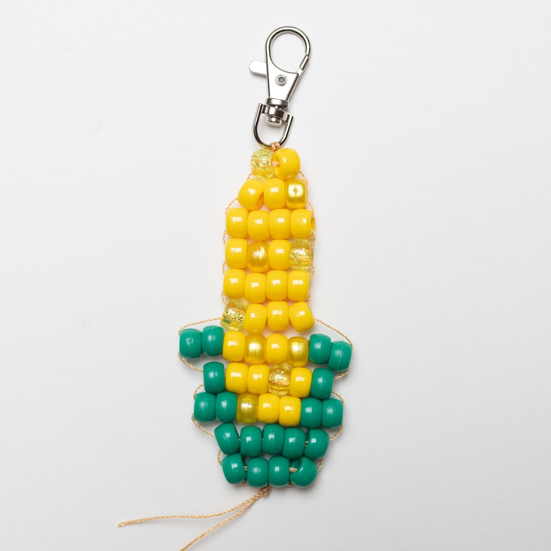DIY Corn Bead Buddy Pony Bead Keychain Kit - Etsy