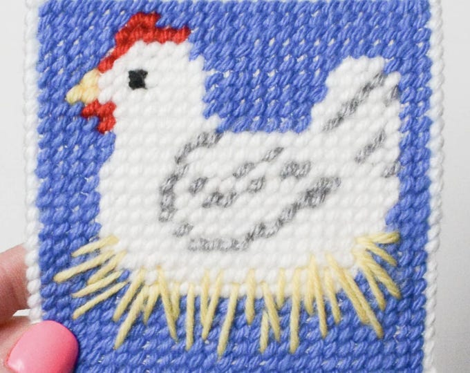 DIY Chill Chicken Needlepoint Starter Kit Project Beginner - Etsy