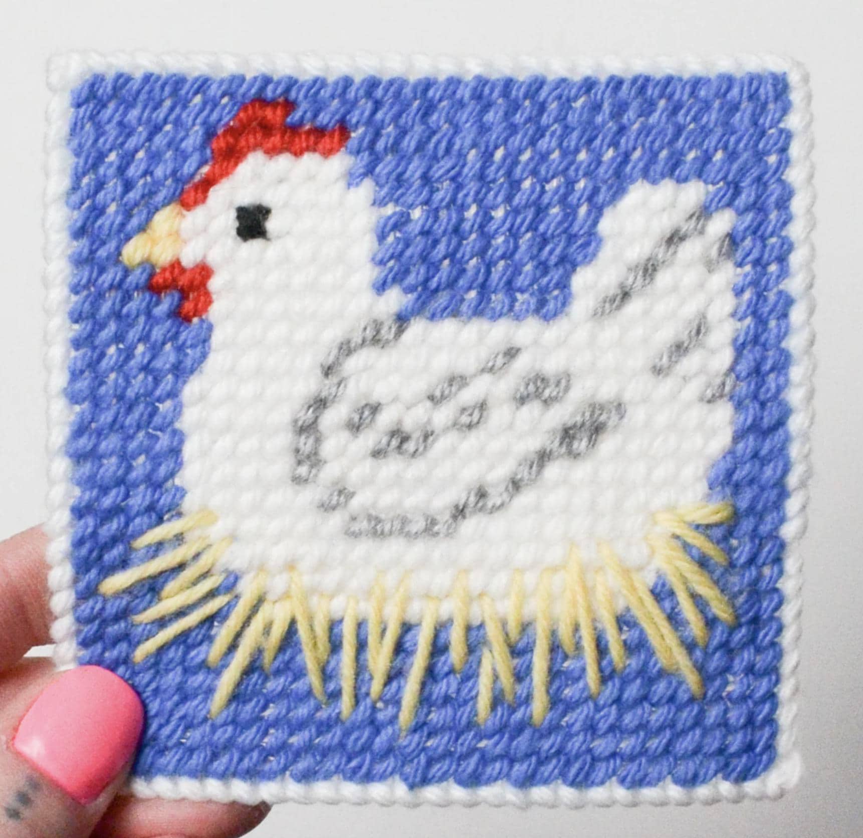 DIY Chill Chicken Needlepoint Starter Kit Project Beginner - Etsy