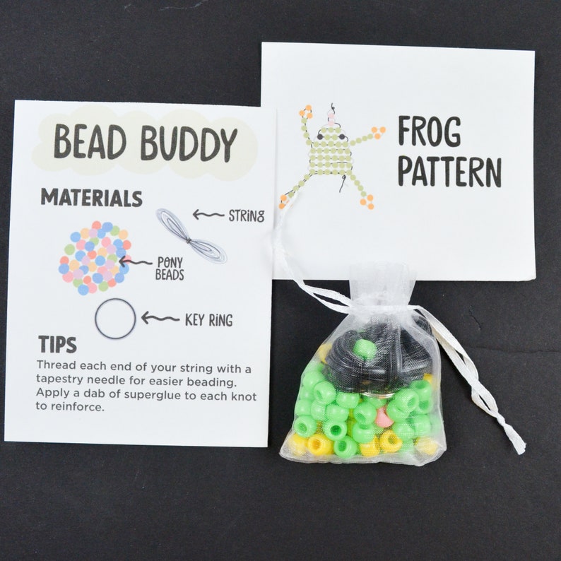 Frog Bead Buddy Pony Bead Keychain Kit - Etsy