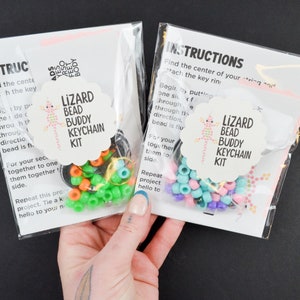 Lizard Bead Buddy Pony Bead Keychain Kit - Etsy