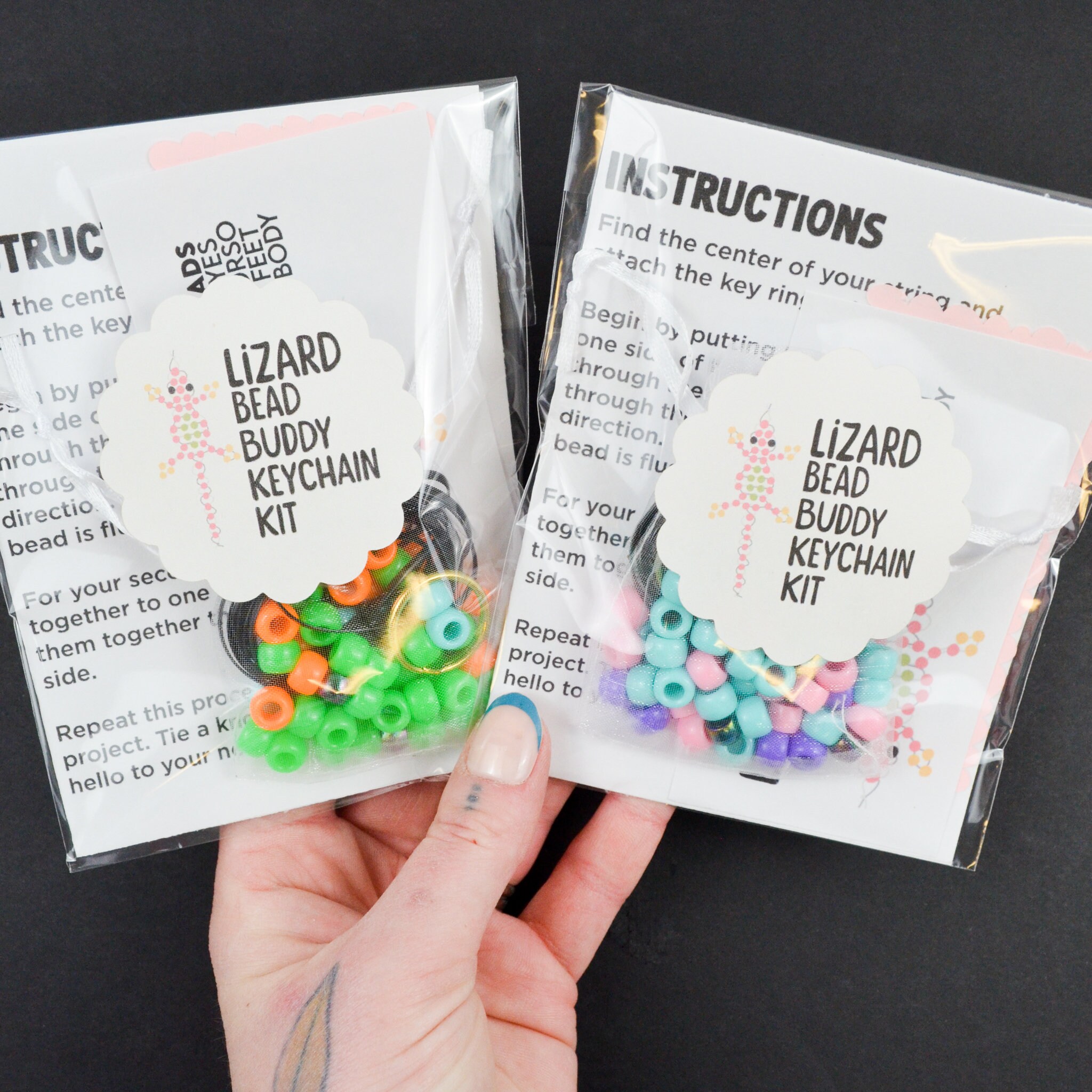 Lizard Bead Buddy Pony Bead Keychain Kit - Etsy