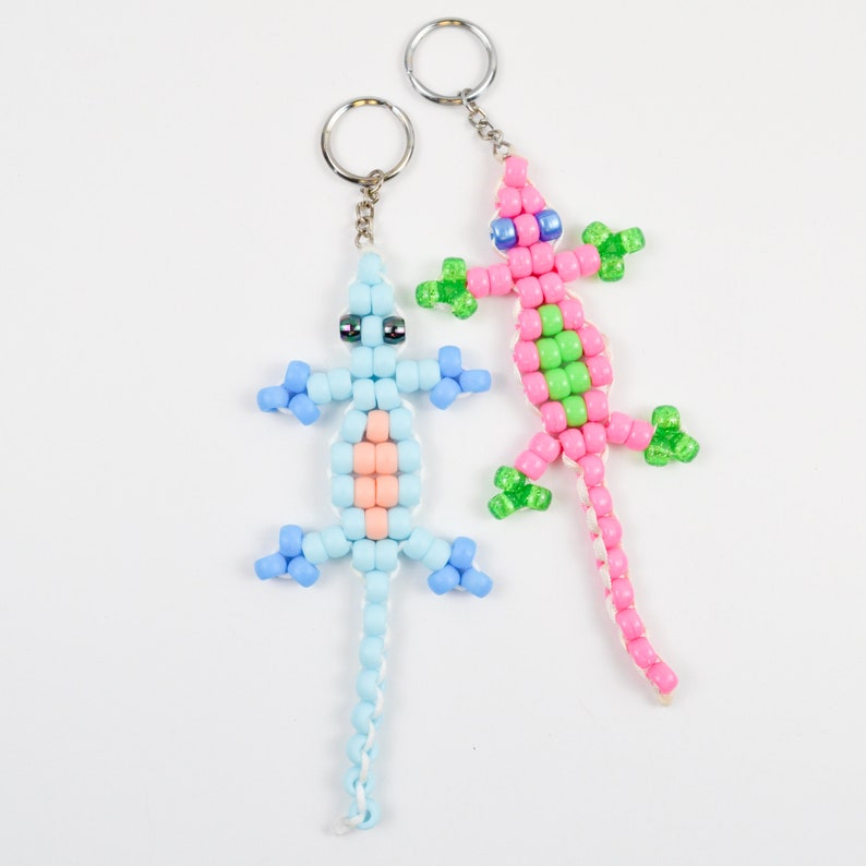 Lizard Bead Buddy Pony Bead Keychain Kit - Etsy
