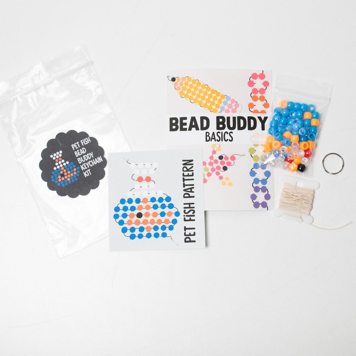 DIY Pet Fish Bead Buddy Pony Bead Keychain Kit - Etsy