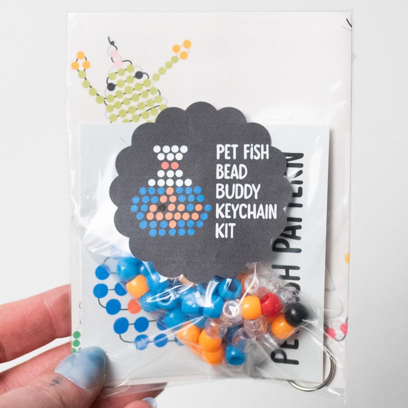 DIY Pet Fish Bead Buddy Pony Bead Keychain Kit - Etsy