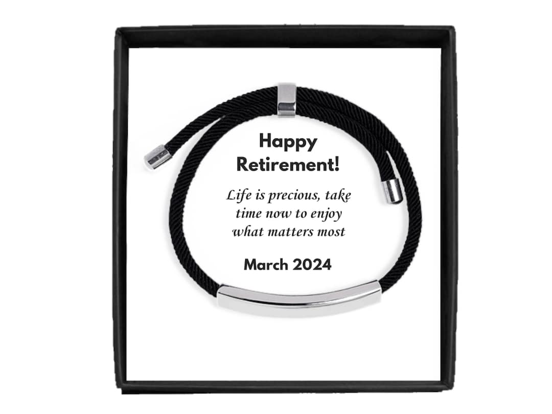 Custom Retirement Gift, Happy Retirement, Retirement Bracelet ...