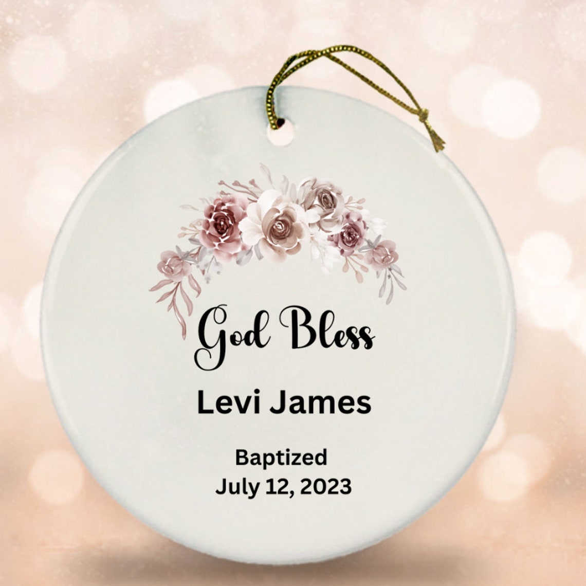 Personalized Baptism Gift, Baptism Ornament, Boy Baptism Gift ...