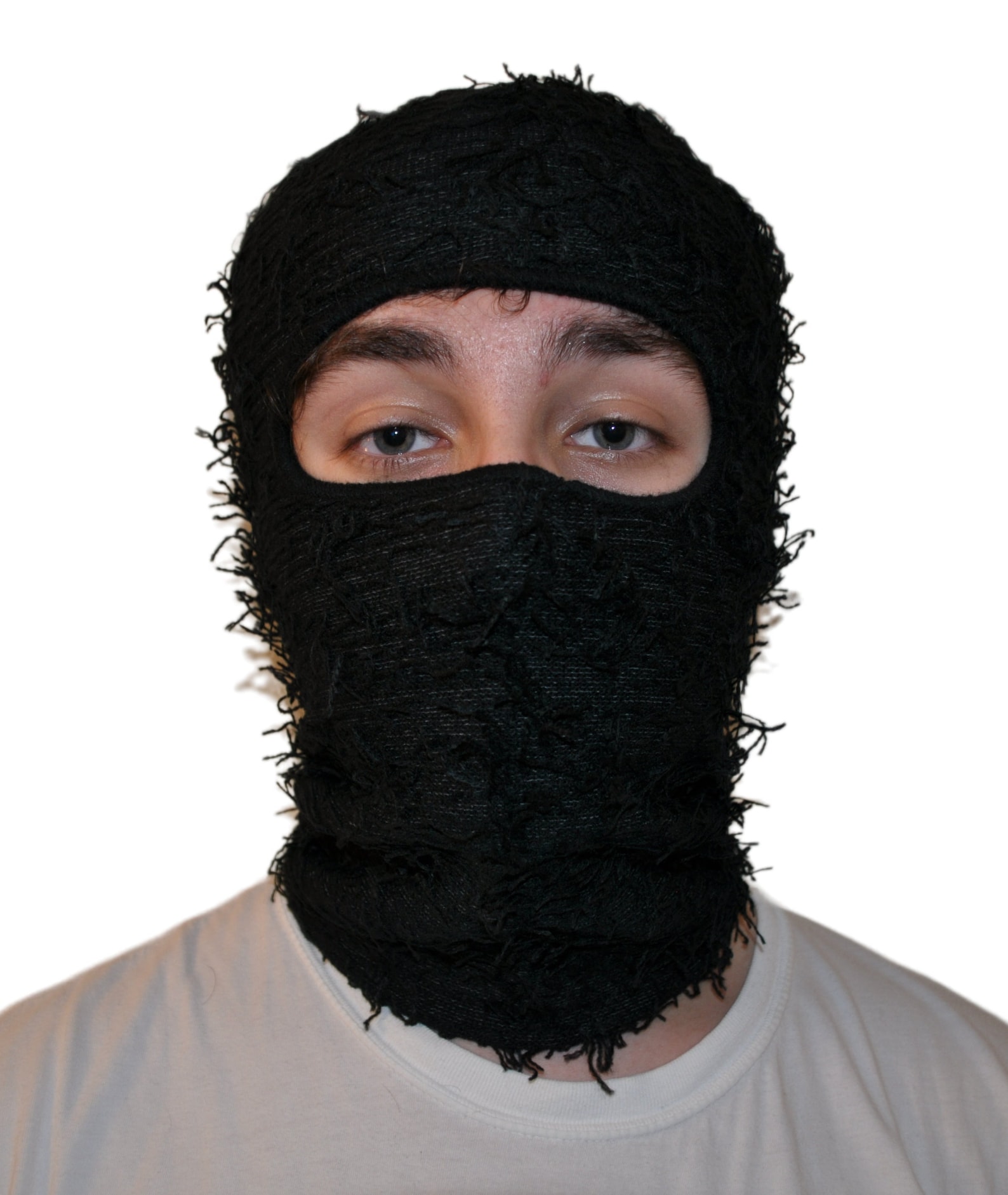 Distressed Balaclava Ski Mask | Knitted Black Balaclava | Yeat and ...