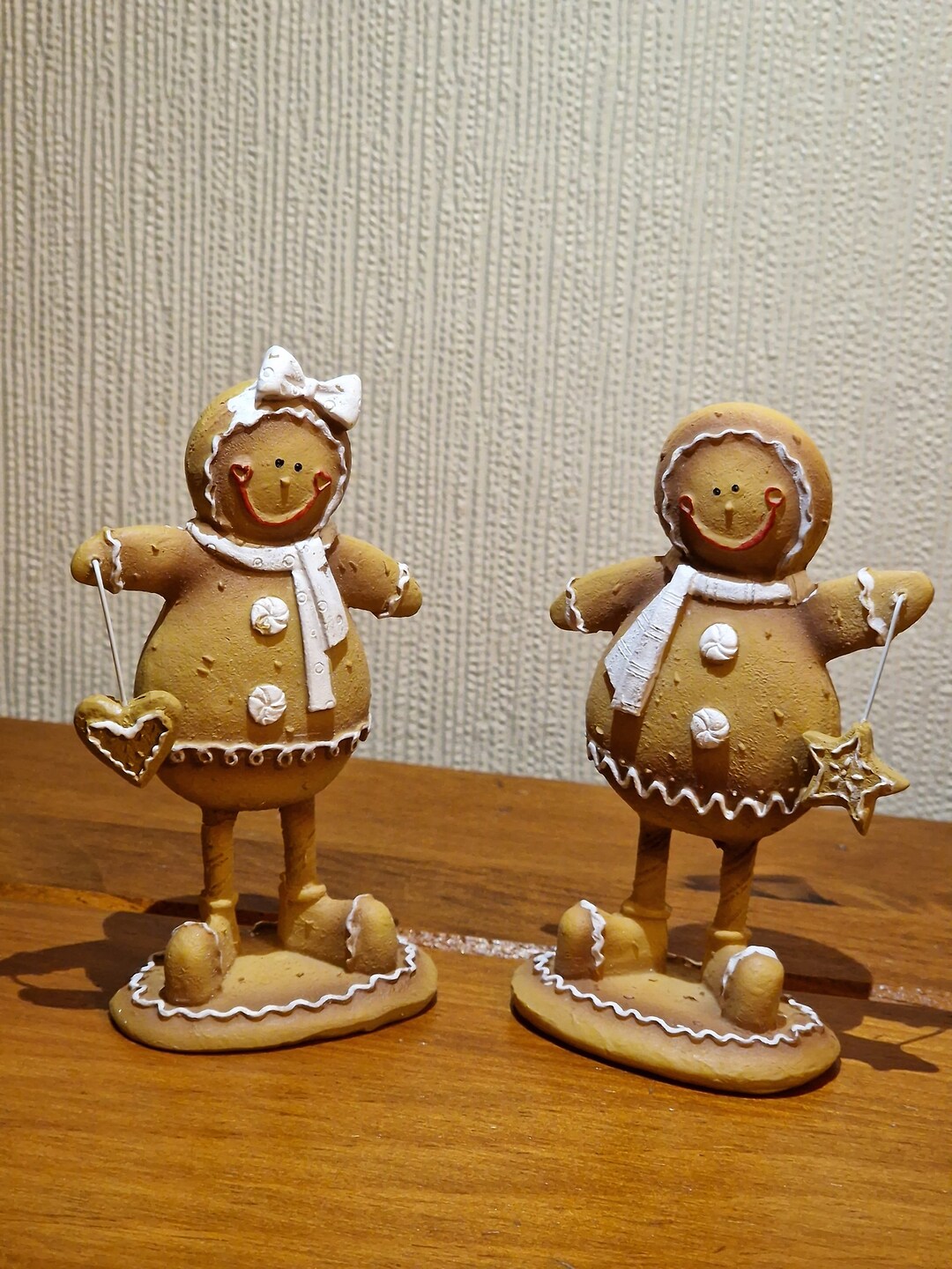 Pair of Standing Gingerbread Decorations - Etsy
