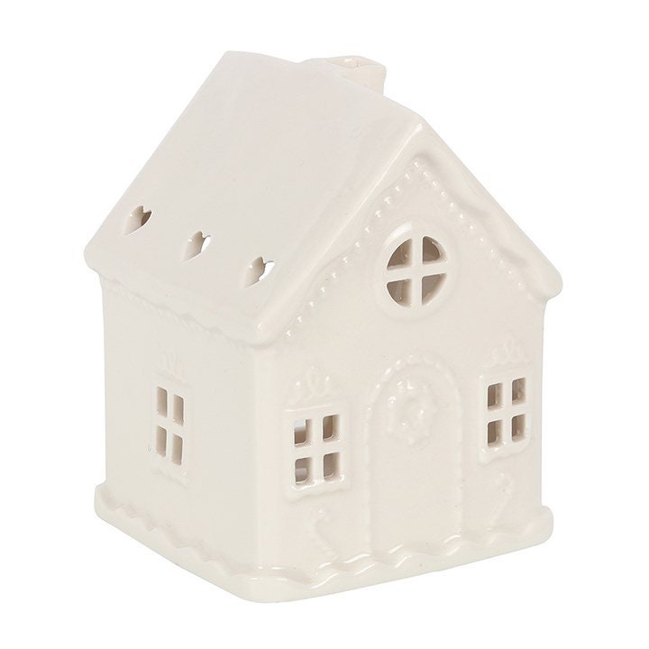 White Gingerbread House Tealight Holder - Etsy