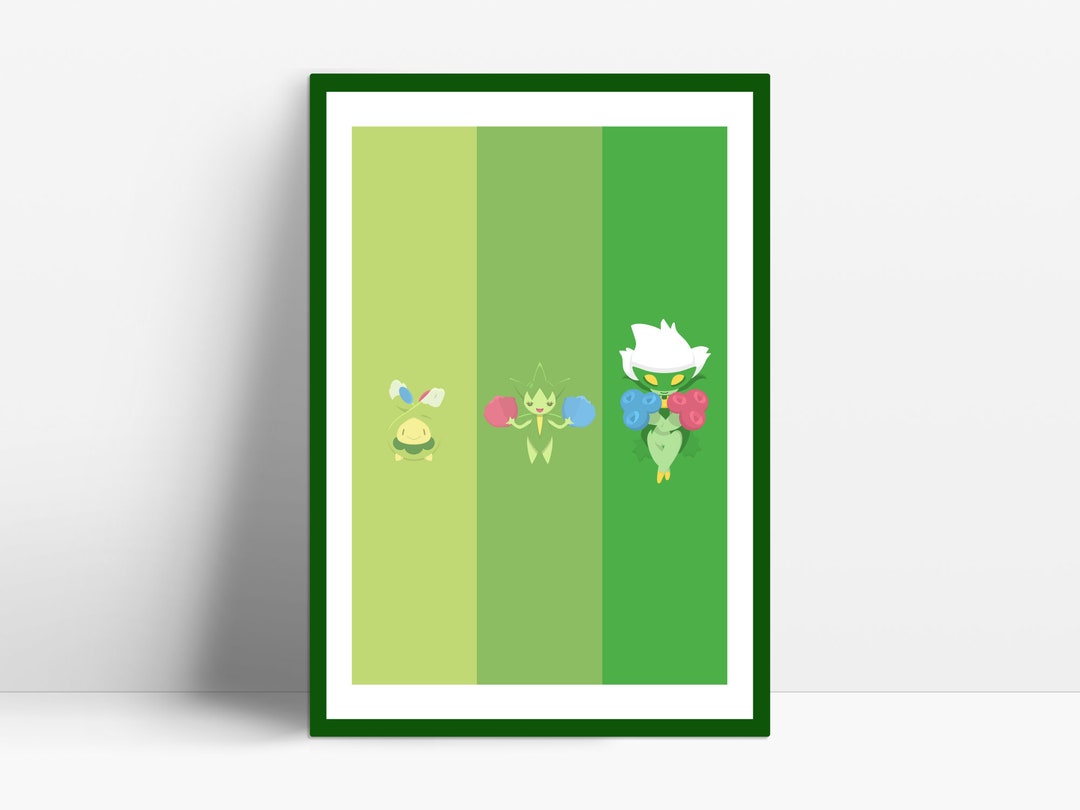 Budew, Roselia & Roserade - Evolution Trio Pokemon Digital Poster ...