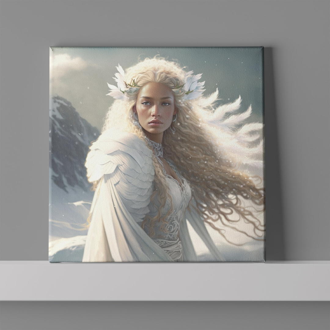 Hawaiian Goddess Poli'ahu | Canvas Wall Art | Modern Art | Digital Art ...