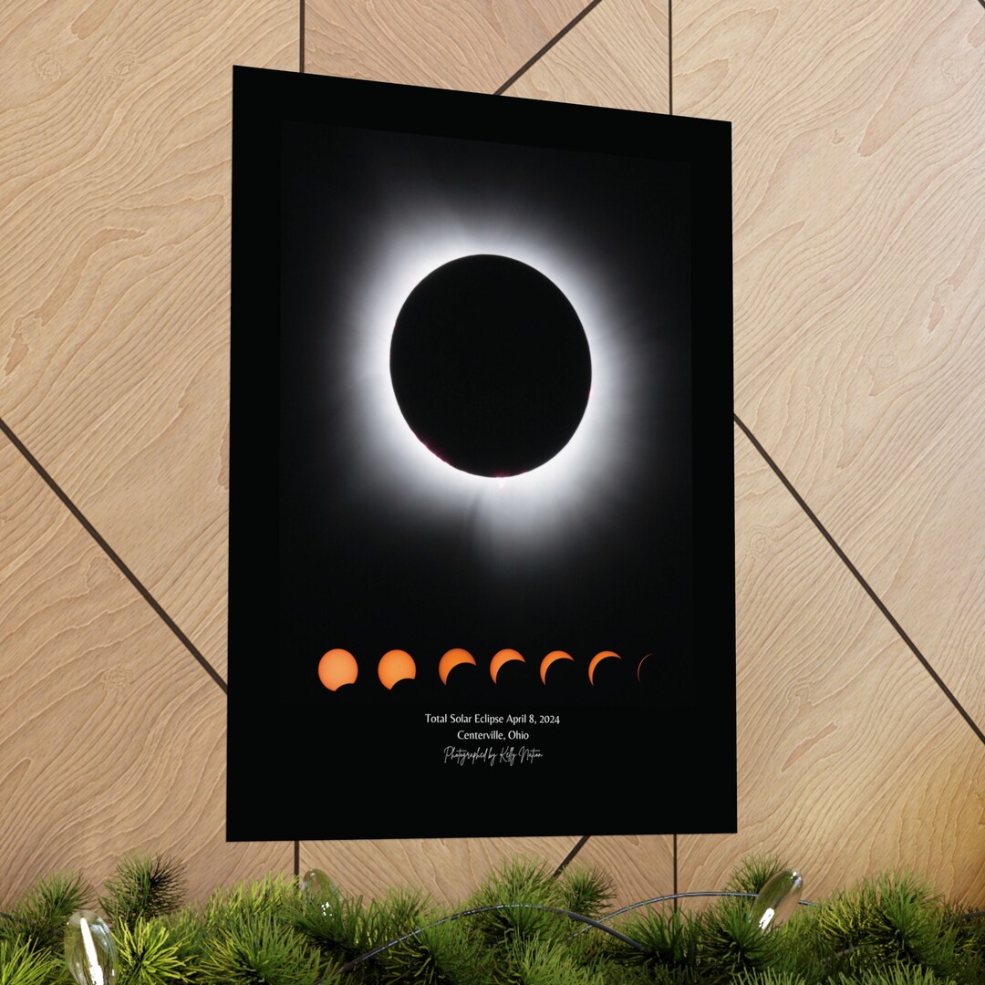 Ohio Eclipse Poster Prints of Total Solar Eclipse Ohio 2024 Eclipse - Etsy