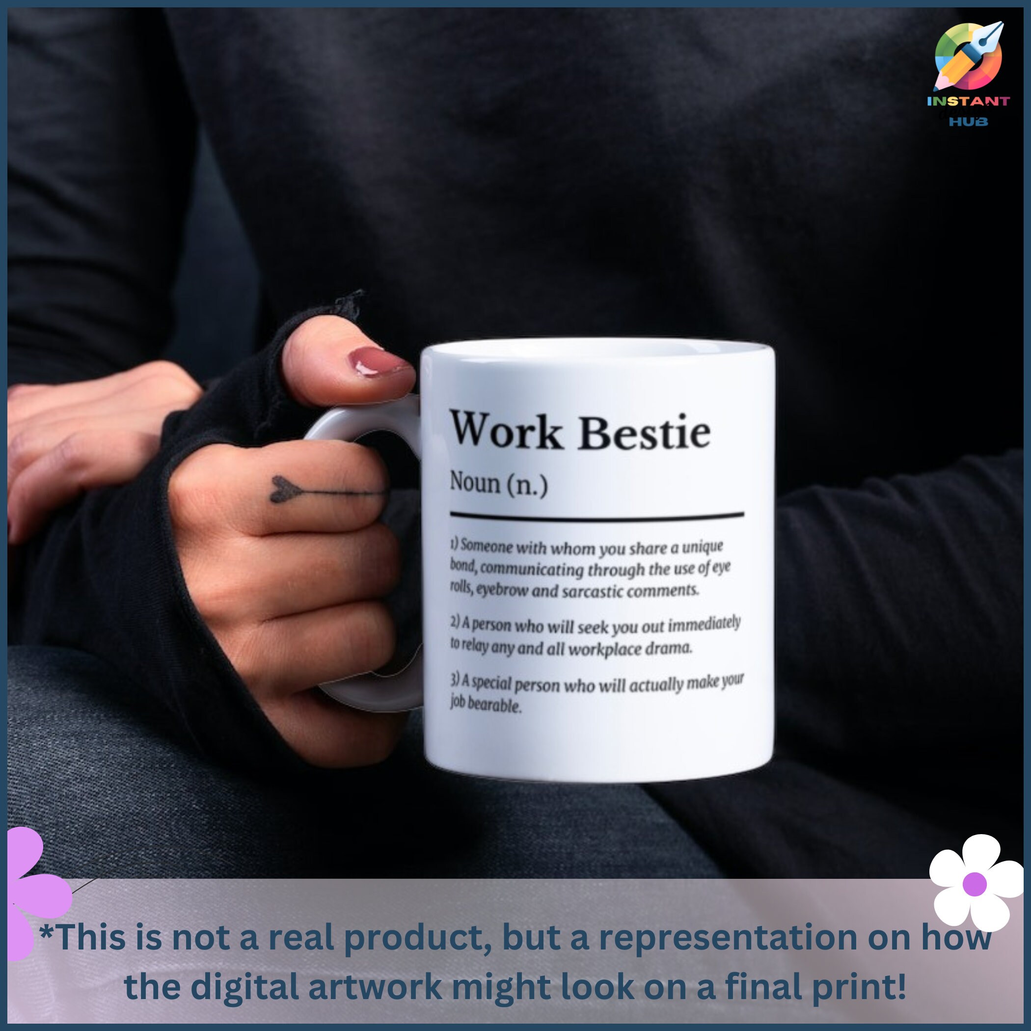 WORK BESTIE Noun n. SVG, Dxf, Eps, Png File, Cricut, Cameo, Silhouette ...