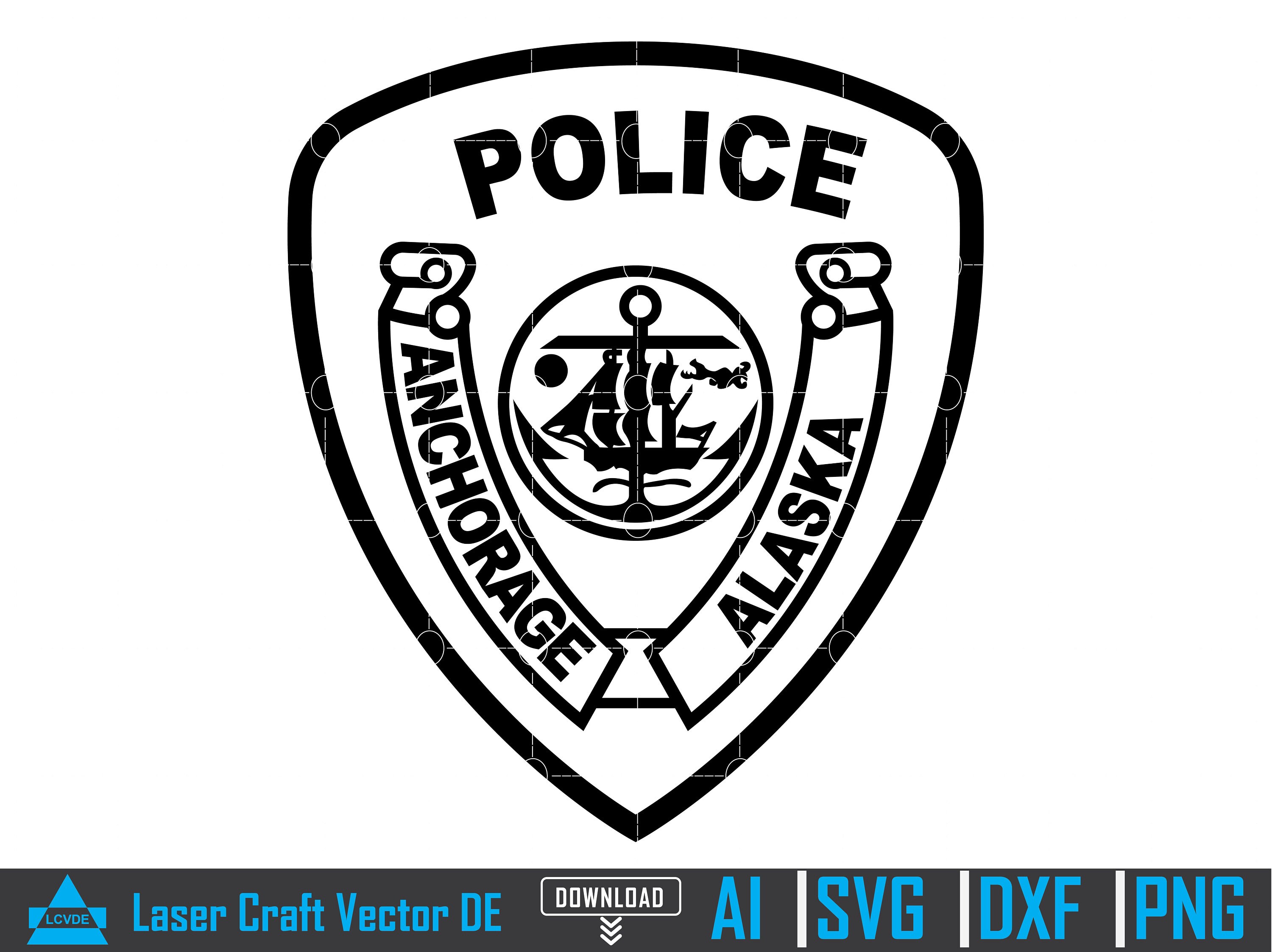 Alaska Anchorage Police Badge Logo Seal Custom Digital - Etsy