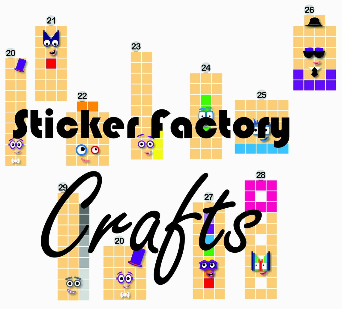 Print-at-home Numberblocks 20 - 29 - Etsy