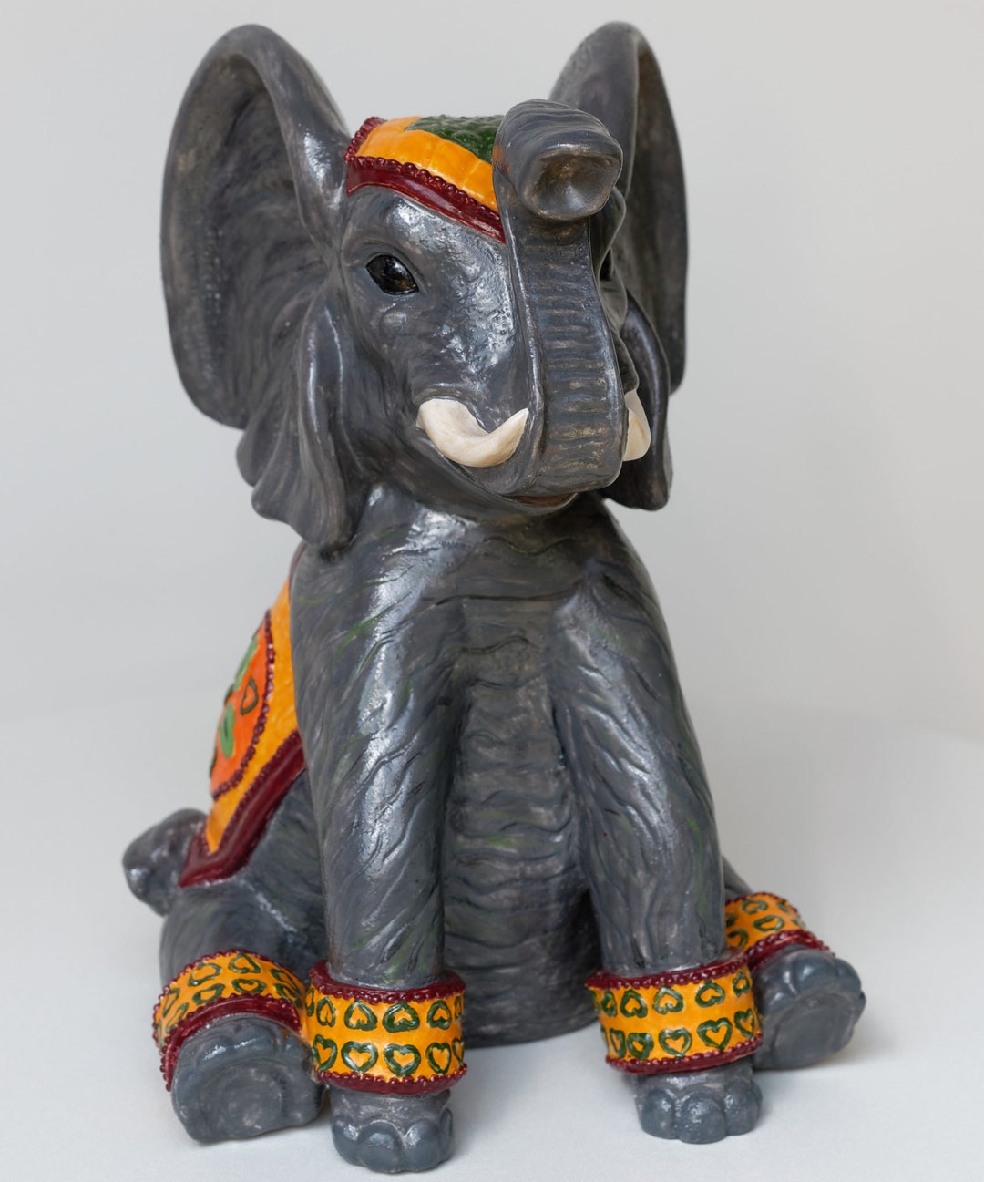 Indira, the Wise - Elephant High Quality Handmade Artistic Ceramic ...