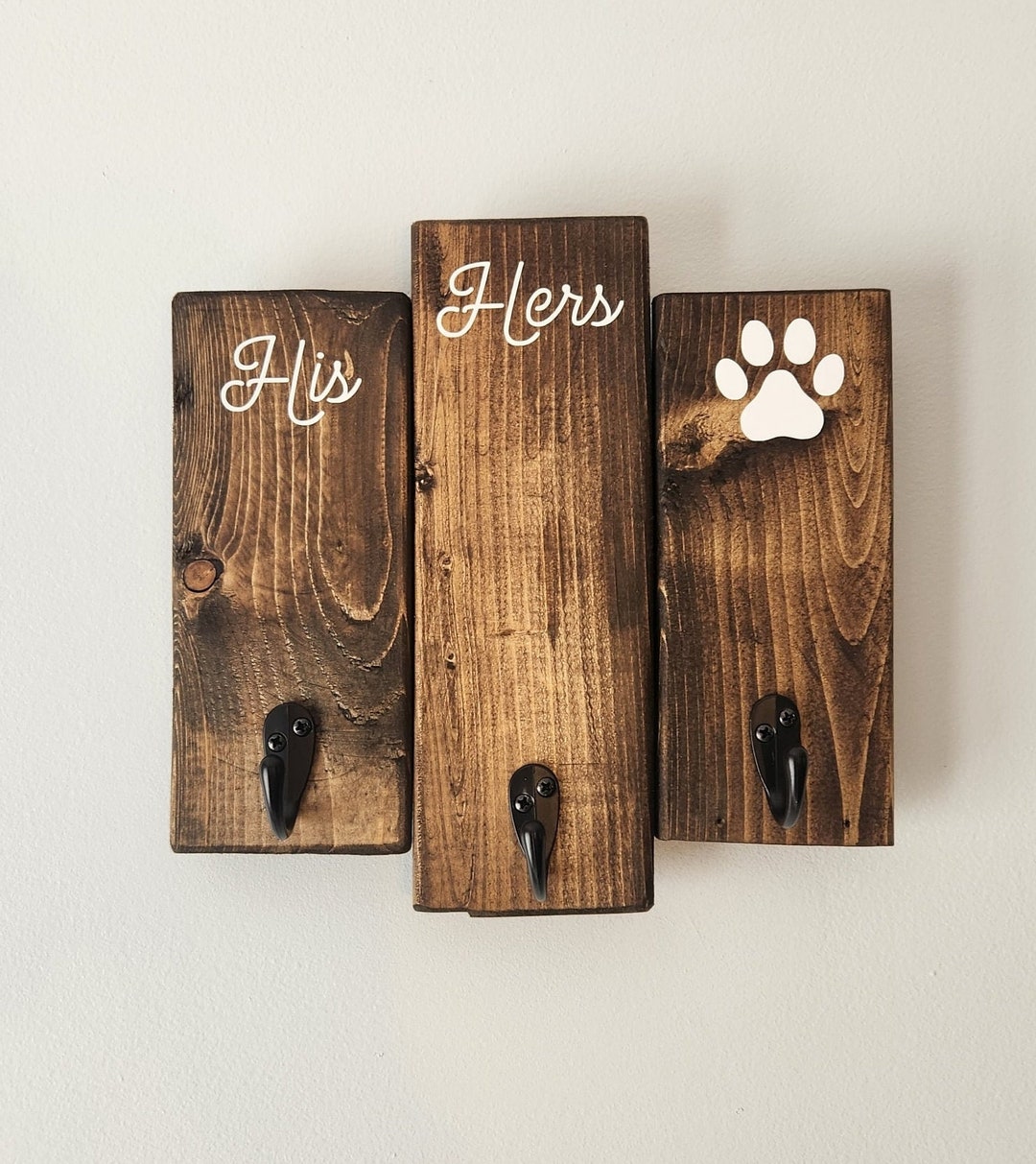His/hers & Dog Key Holder Decor - Etsy