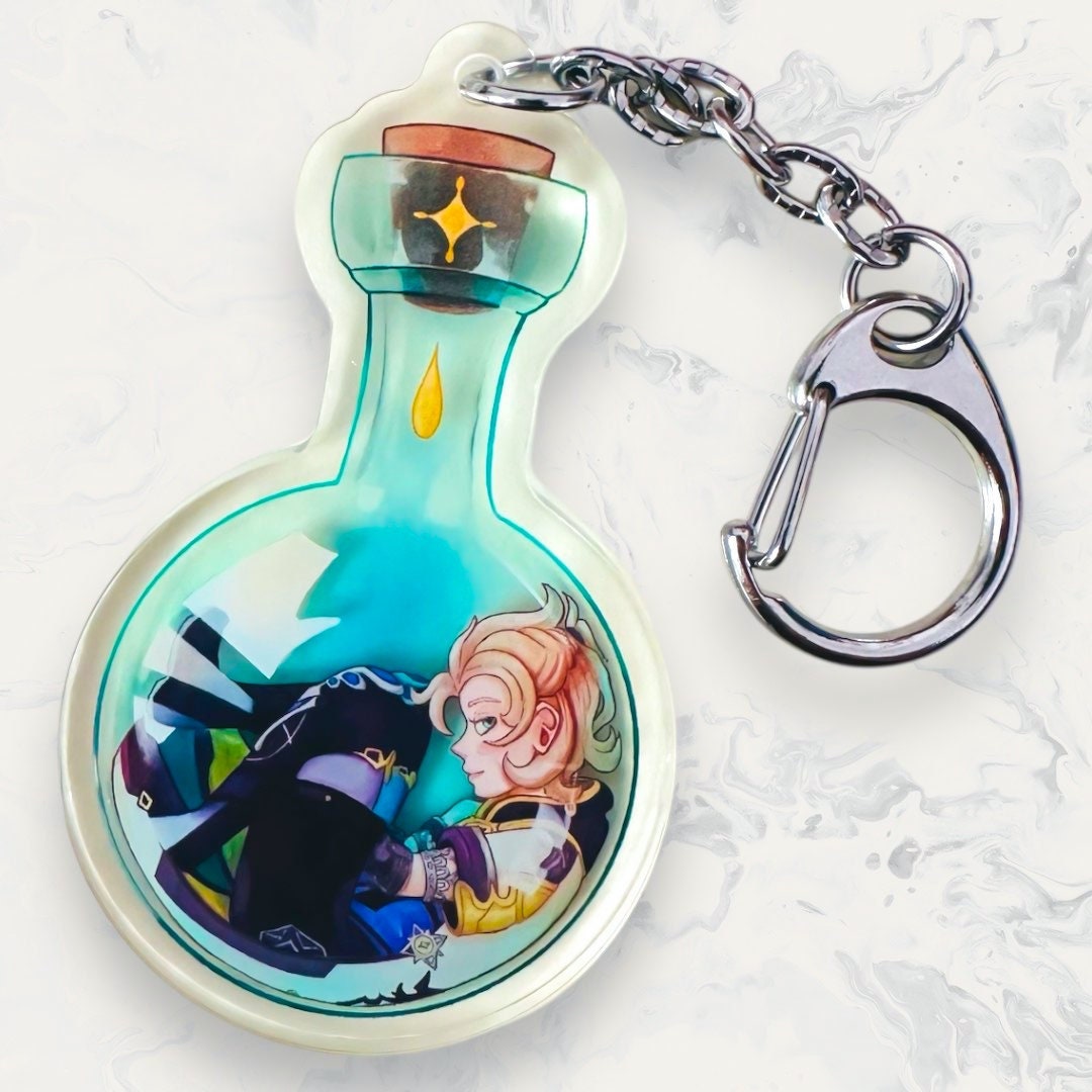 Genshin Impact Albedo Alchemy Bottle Keychain - Etsy