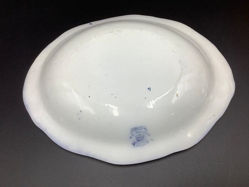 Antique Late 19th Century Royal Semiporcelain Flow Blue Platter ...