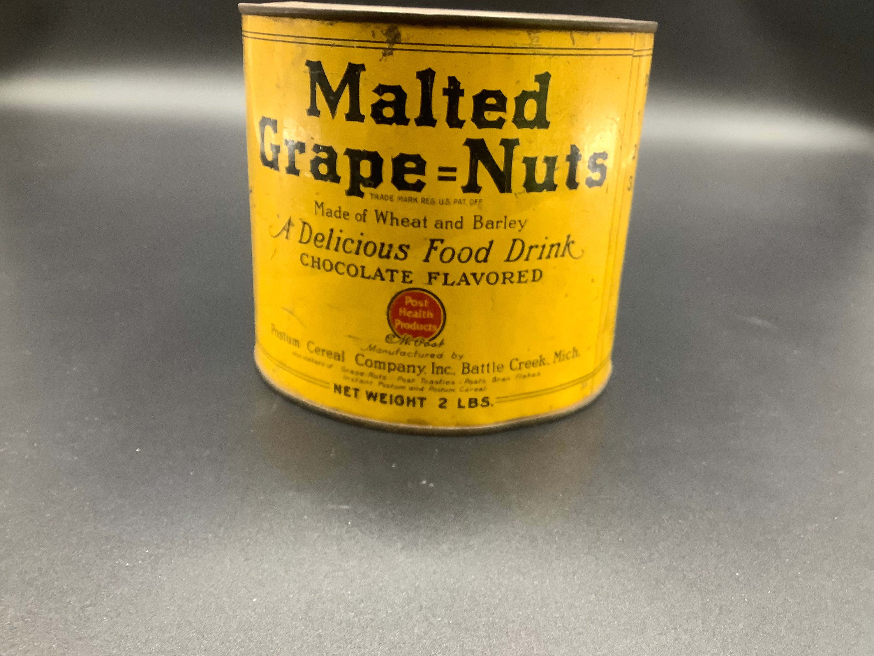 Rare 1920s Malted Grape Nuts Chocolate Flavored Round Tin - Etsy