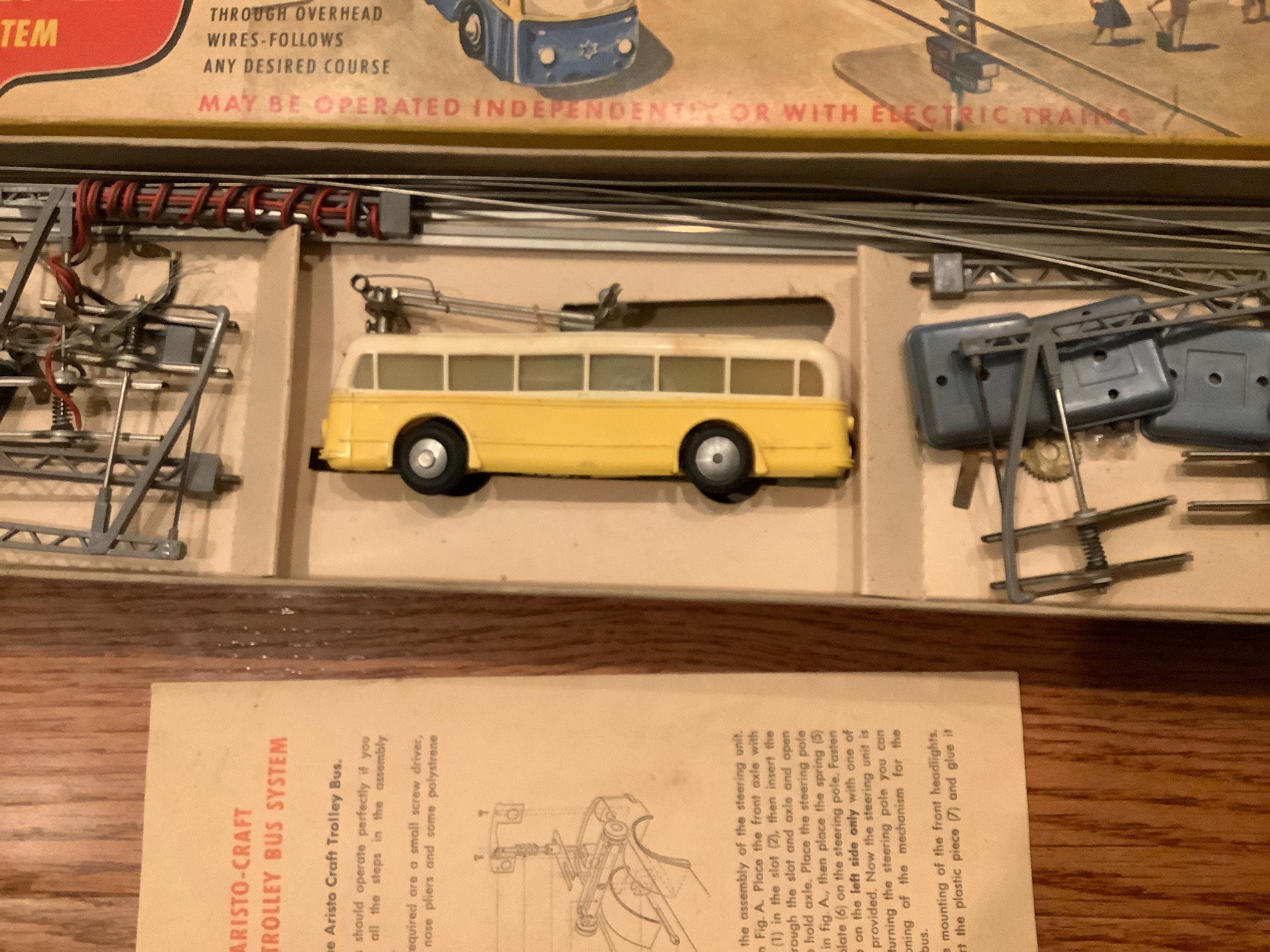 Vintage Aristo-craft HO Electric Trolley Bus System Made in Germany W ...