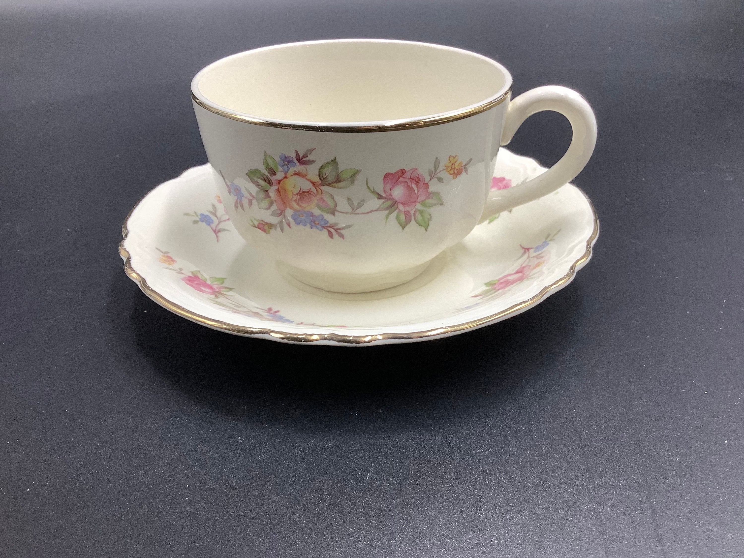Vintage Homer Laughlin Republic Rose Floral Pattern China Service for 8 ...