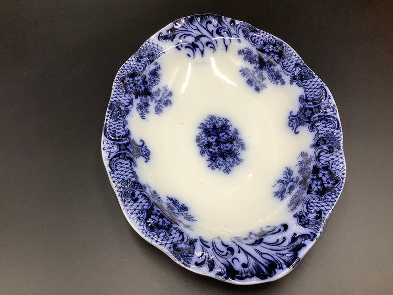 Antique Late 19th Century Royal Semiporcelain Flow Blue Platter ...