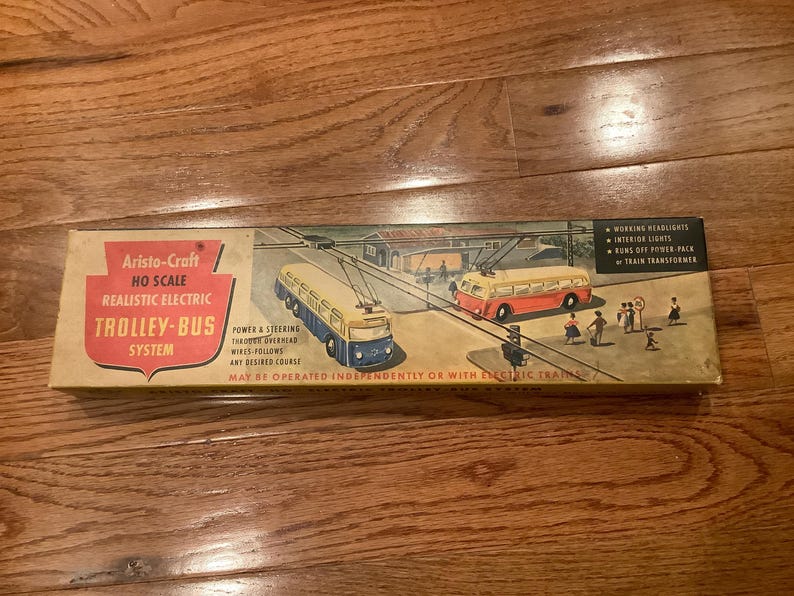 Vintage Aristo-craft HO Electric Trolley Bus System Made in Germany W ...