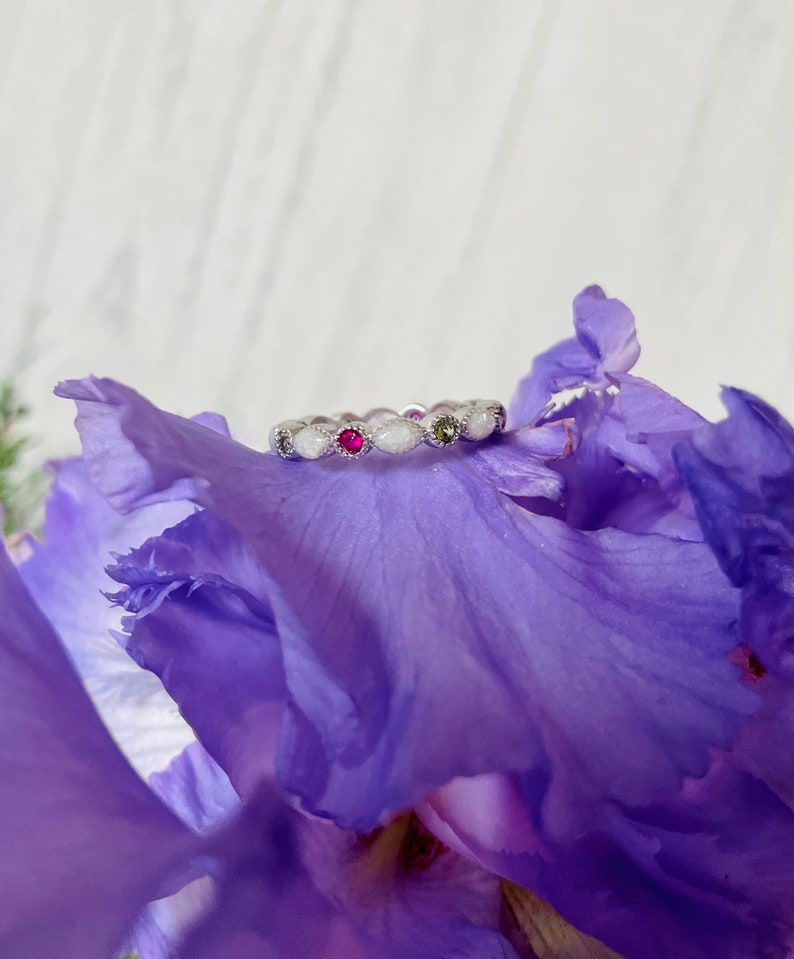 Full Stackable Breast Milk Ring With Multiple Stone Color - Etsy