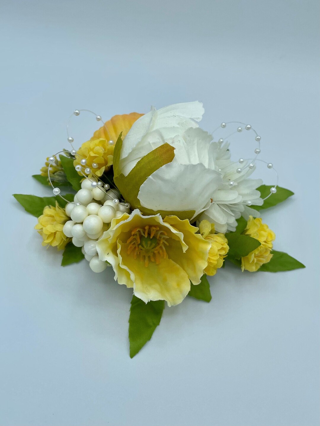 Yellow Prom Corsage Wrist Corsage Unique Corsage School - Etsy