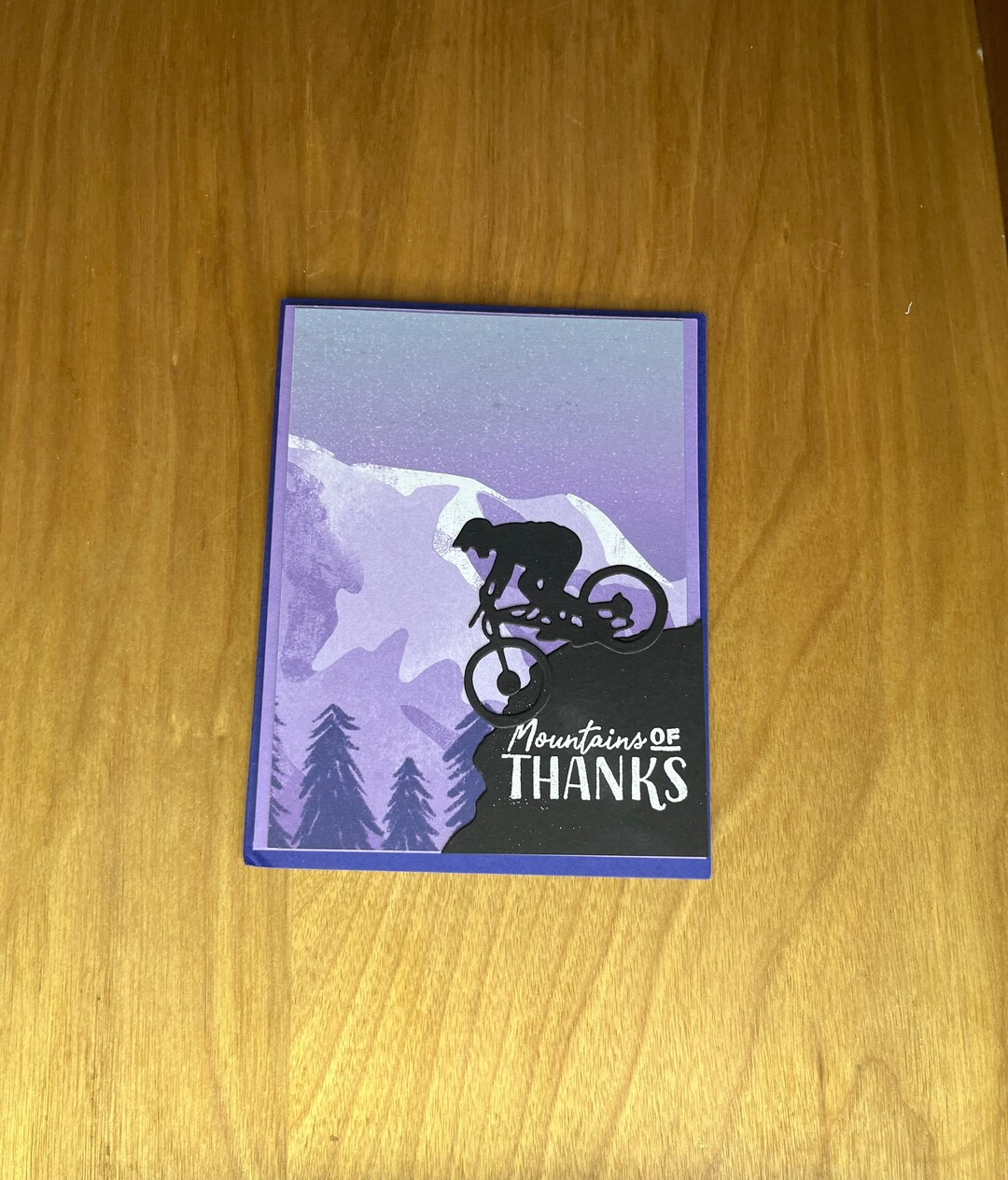 Mountain Thank You Card Mountain Bike Card Male Thank You - Etsy