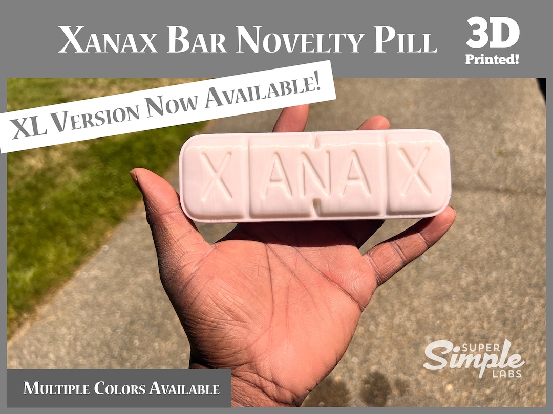 Xanax Bar Pill Giant Novelty Bar Plastic 3D Printed 2MG - Etsy