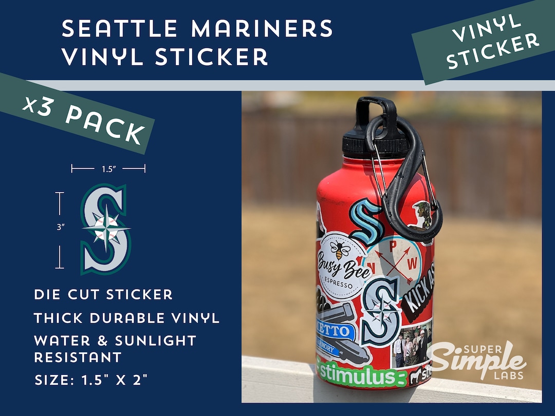 Seattle Mariners Vinyl Sticker Logo MLB X3 Pack Baseball - Etsy