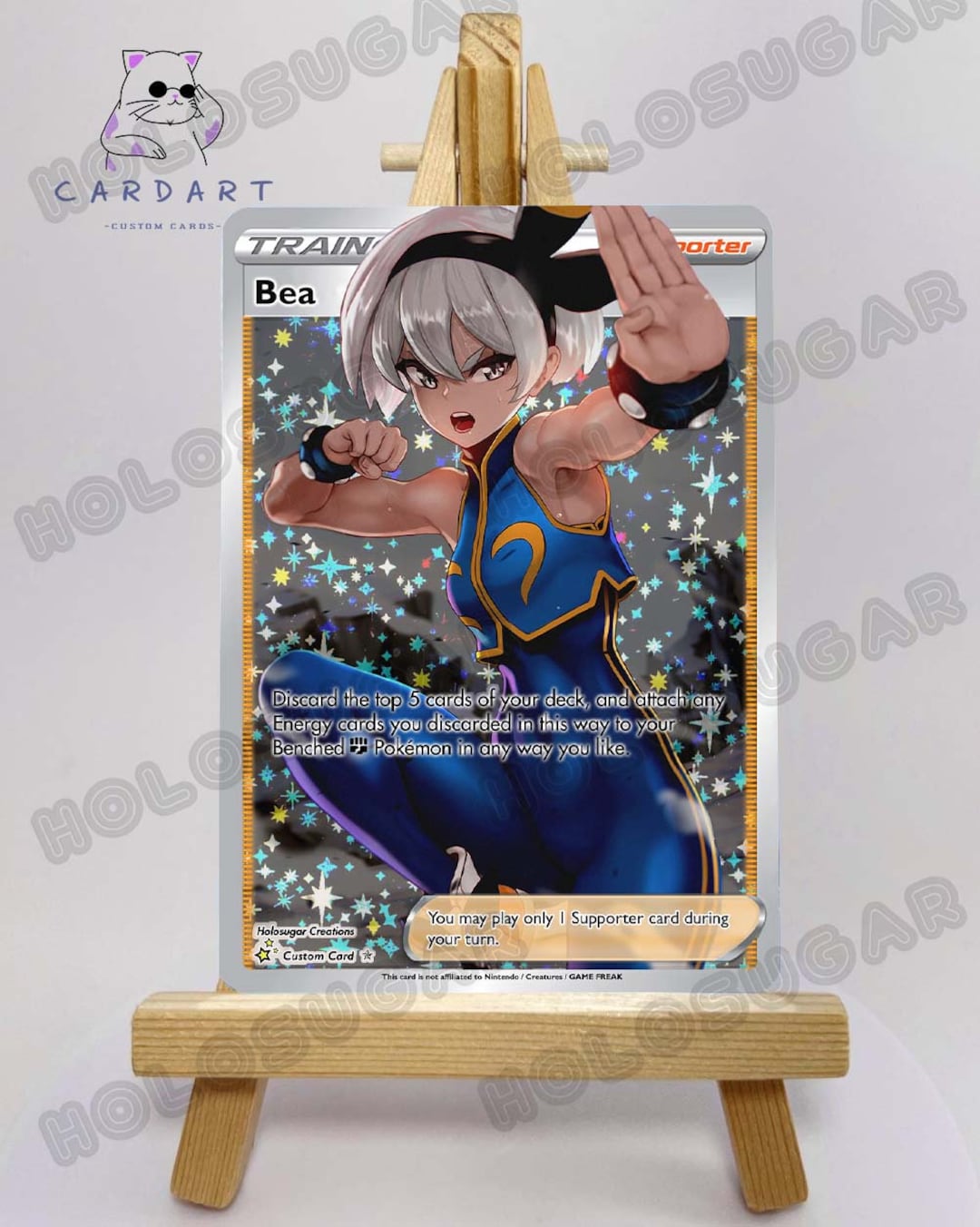 Bea-11 Custom Holographic Pokemon Trainer Proxy Orica Card - Etsy