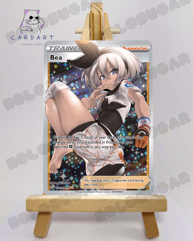 Bea-9 Custom Holographic Pokemon Trainer Proxy Orica Card - Etsy