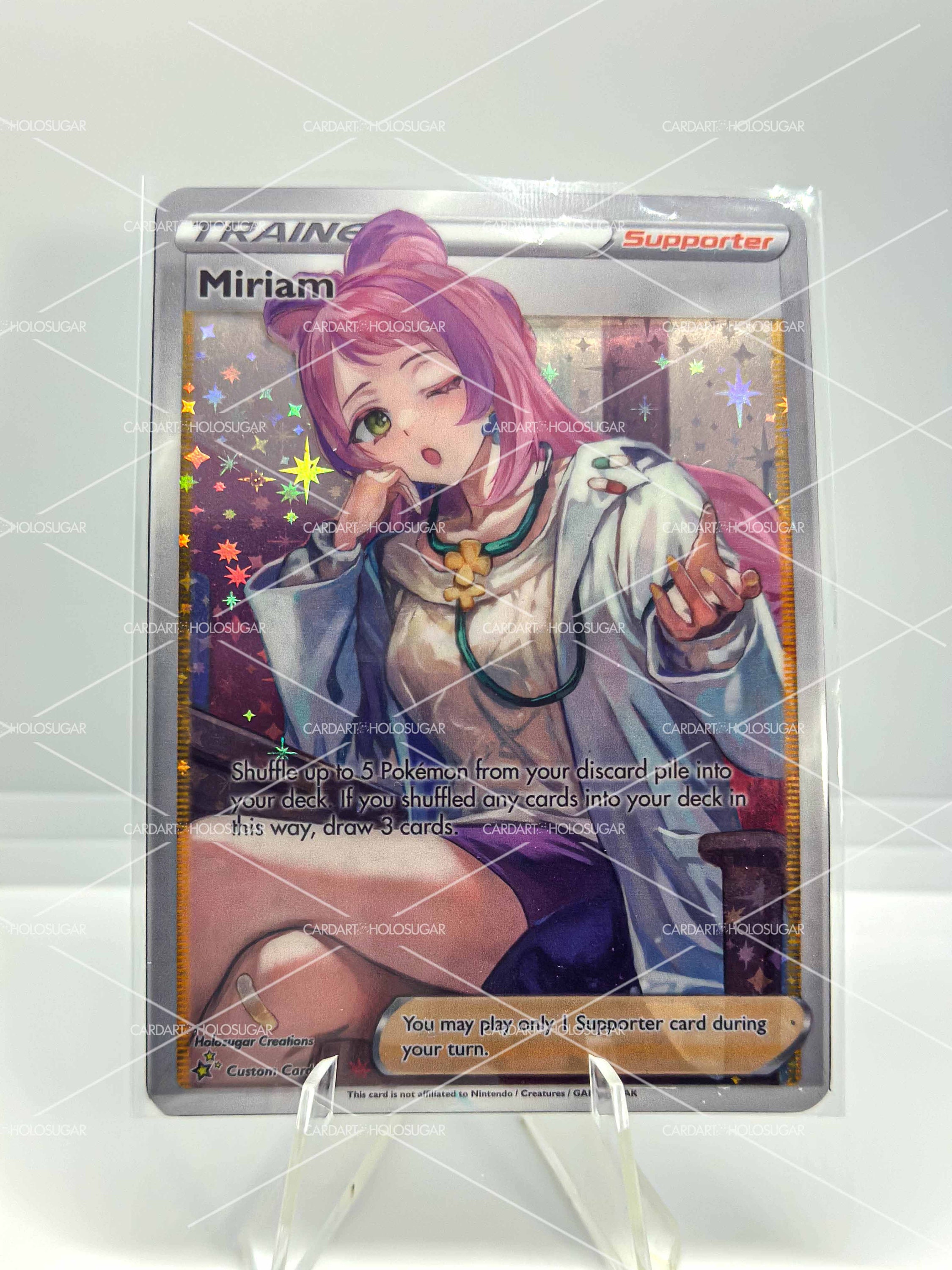 Miriam-1 Full Holographic Holo Custom Trainer Card - Etsy