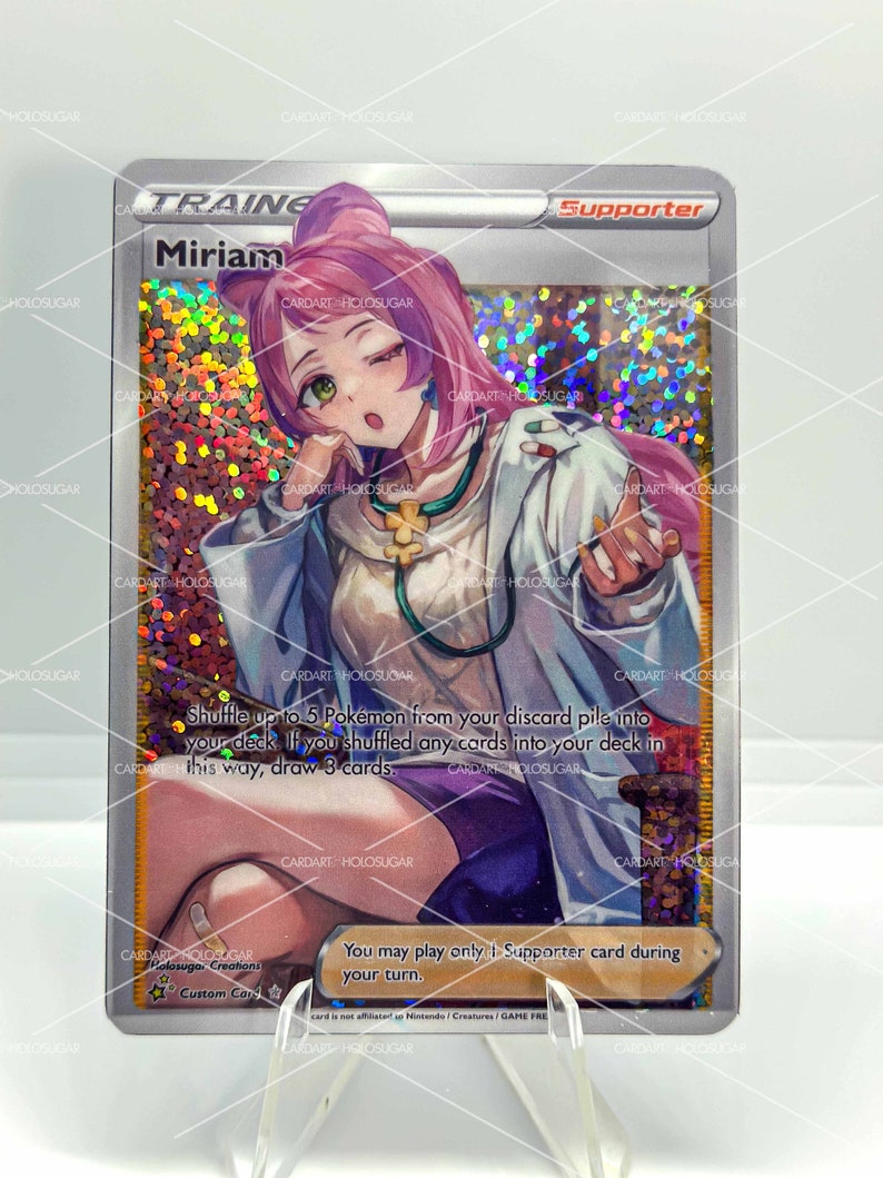 Miriam-1 Full Holographic Holo Custom Trainer Card - Etsy
