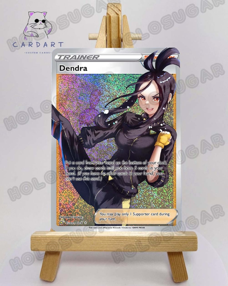 Dendra-8 Custom Holographic Pokemon Trainer Proxy Orica Card - Etsy