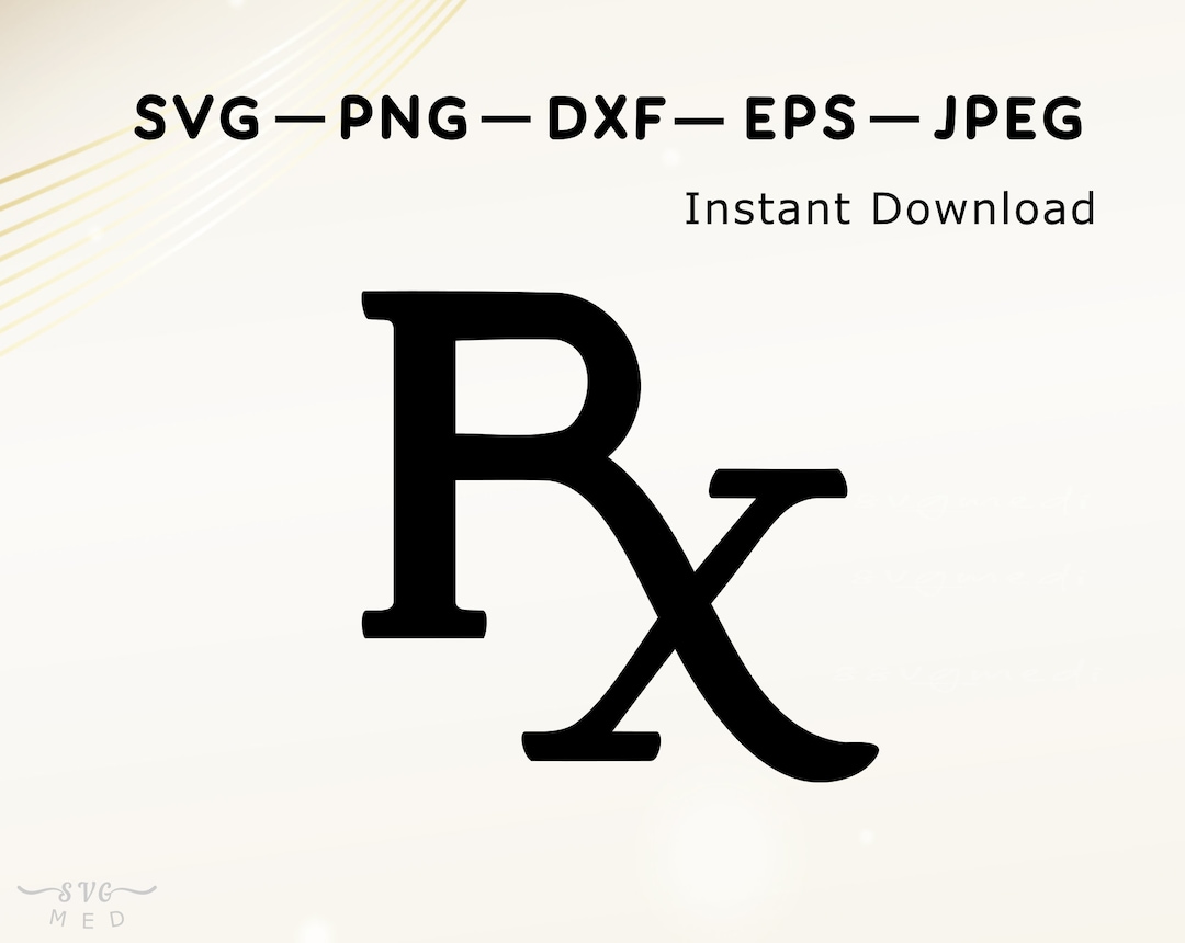 Rx SVG Rx Symbol Svg Pharmacy Symbol Svg Cut Files Svg for - Etsy Canada