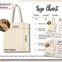 Canvas Tote Bag Size Chart: Liberty Bags Mockup (digital Download) - Etsy