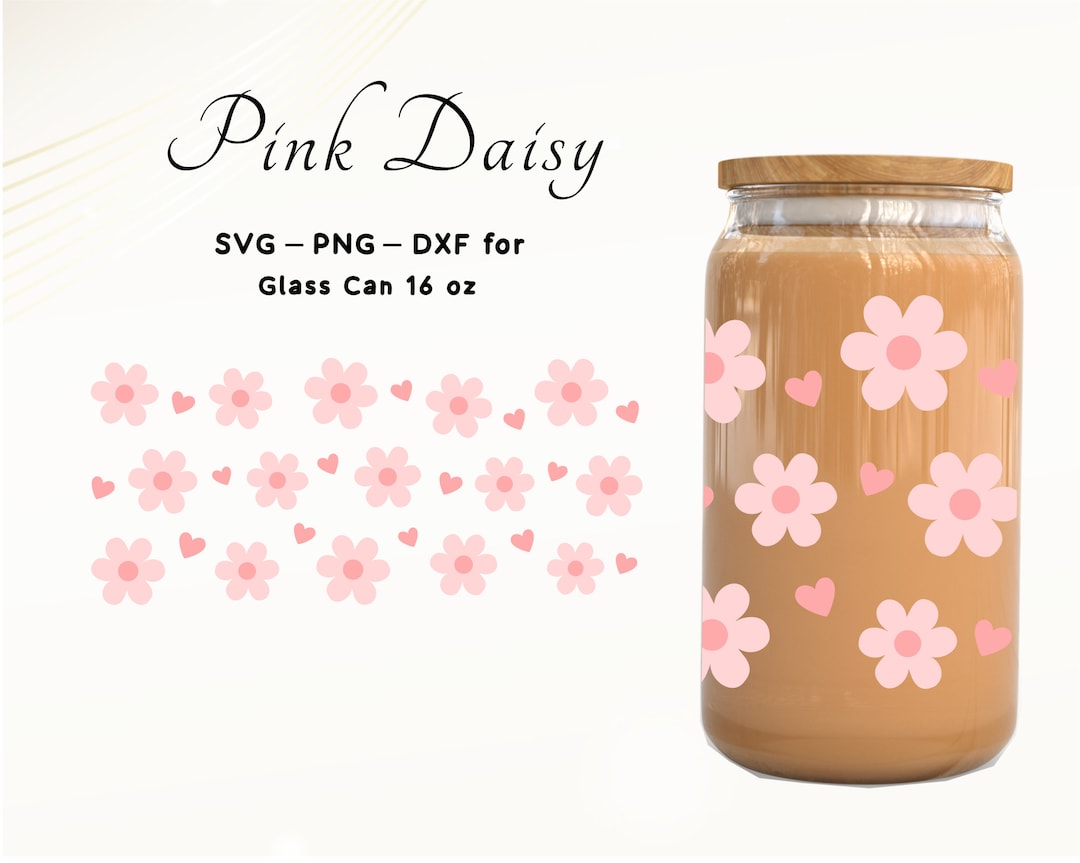 Daisy Svg Wrap Daisy Svg Cup Wrap Flower Svg Wrap Libbey Glass Svg ...