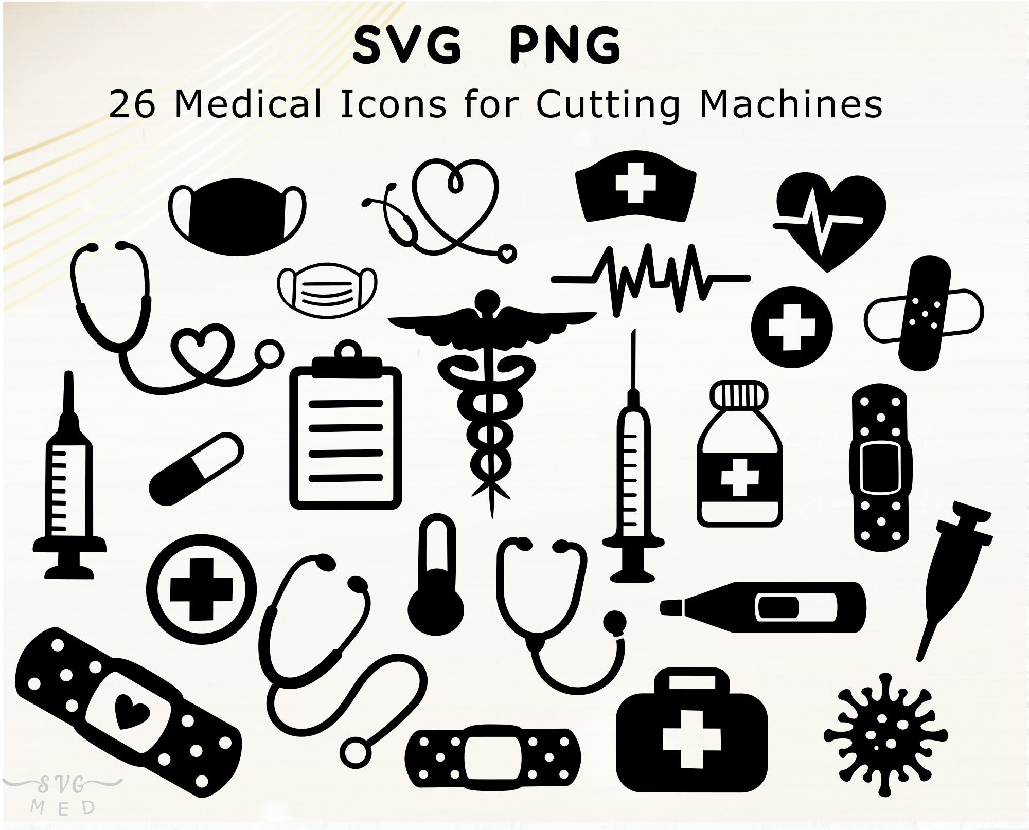 Medical Icons Svg Bundle Design Svg Cut Files Svg Files for - Etsy Canada