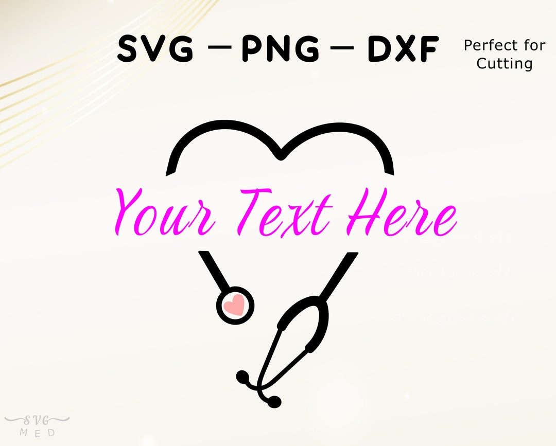 Heart Stethoscope SVG Stethoscope Monogram Svg Name Heart Svg - Etsy
