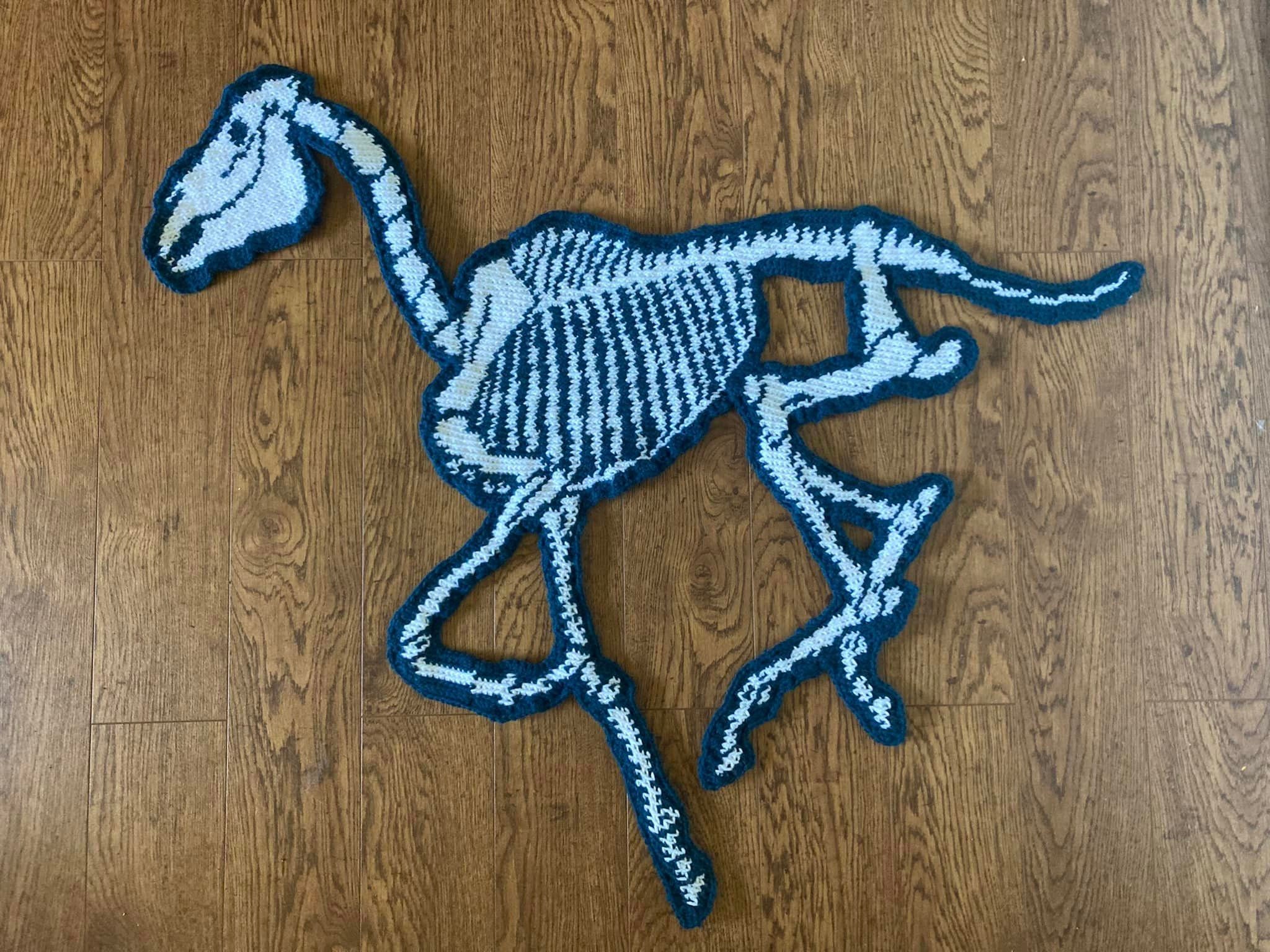 Running Horse Skeleton Crochet Graph - Etsy