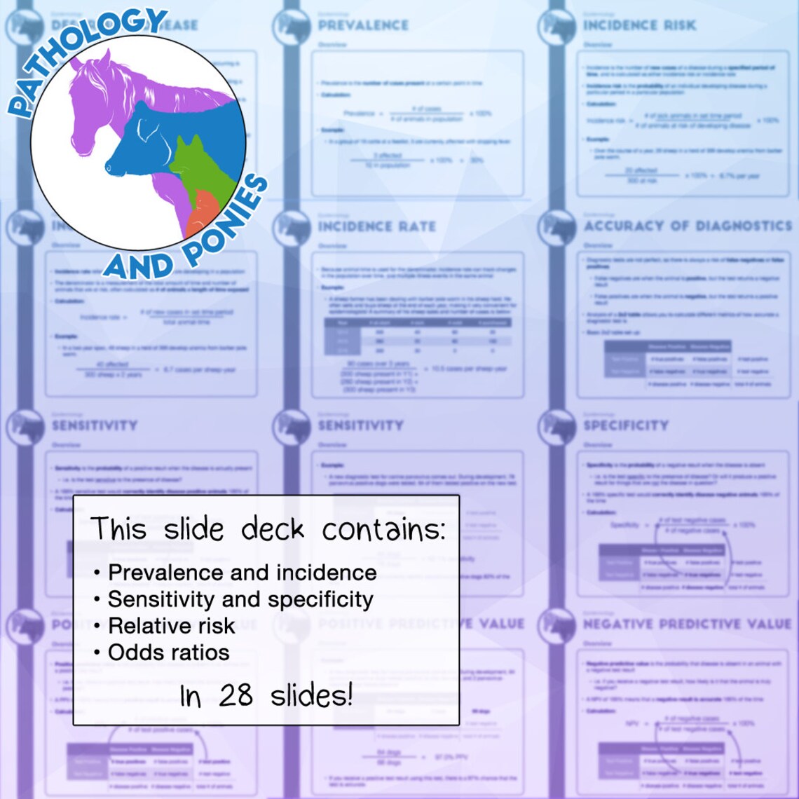 Epidemiology Calculations Explained Simple Guide for - Etsy