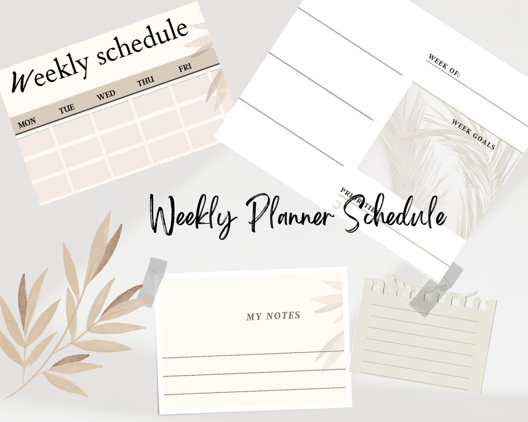 Palm Planner Year Daily Weekly Print Schedule Appointment Notice - Etsy