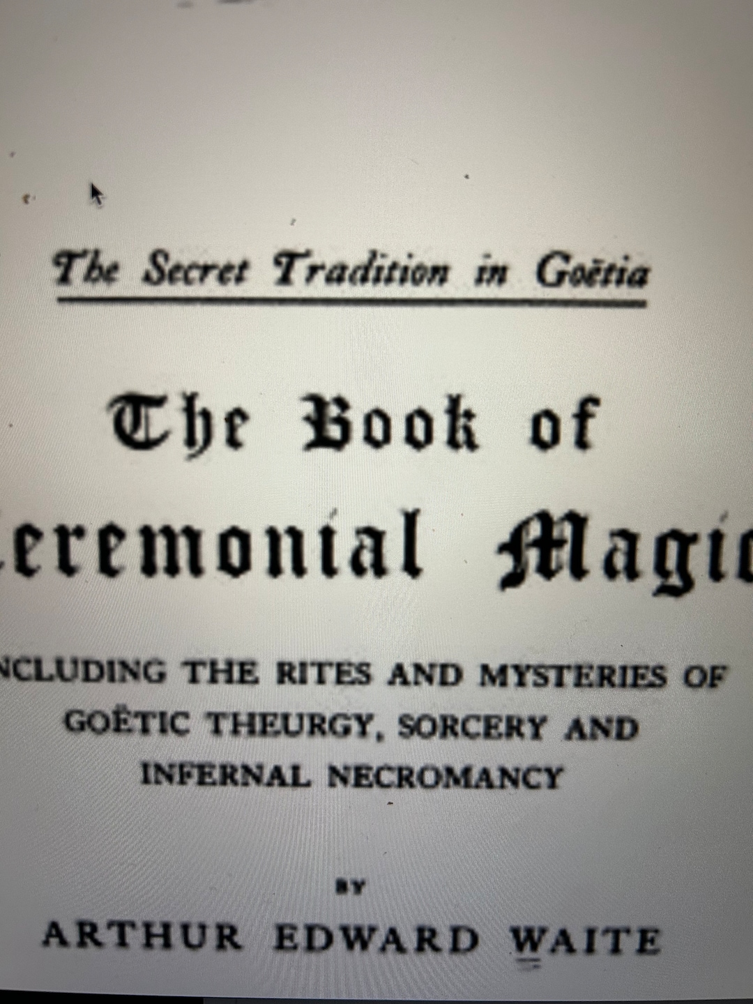 The Book of Ceremonial Magic by Arthur Edward Waite the - Etsy
