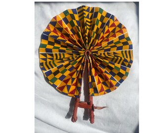 Single Random Mixed Print Hand Made African Folding Fan From Ghana - Etsy